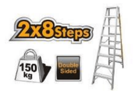 Buy Ingco Double Side Aluminium Ladder (HLAD01081)